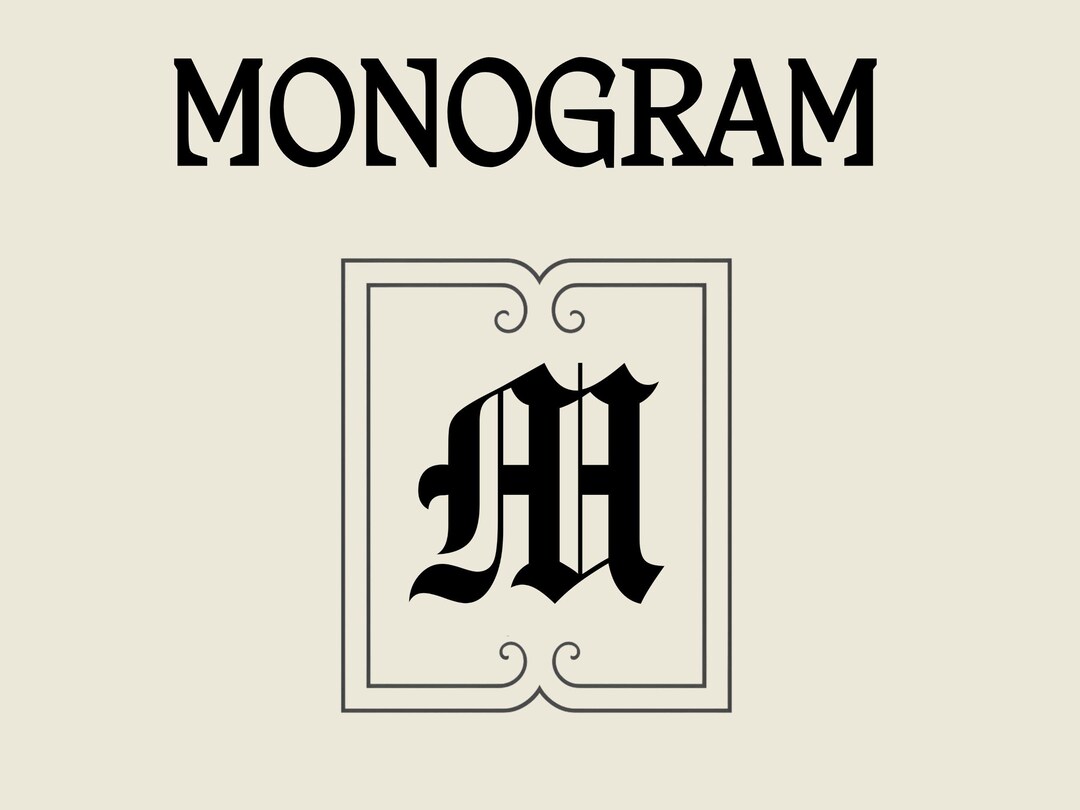 Monogram Letter M Digital SVG, Monogram Design Download, Monogram ...