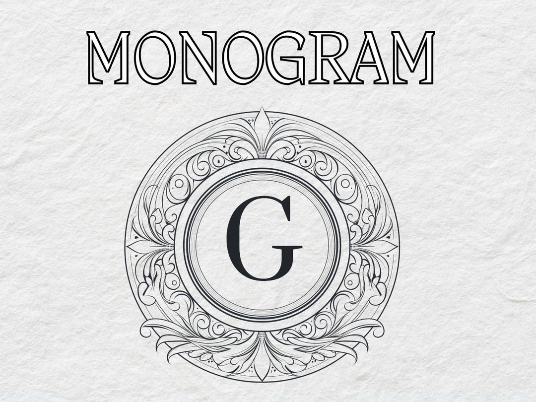 Monogram SVG Letter G, Personalized Initial Design for Crafting, Home ...