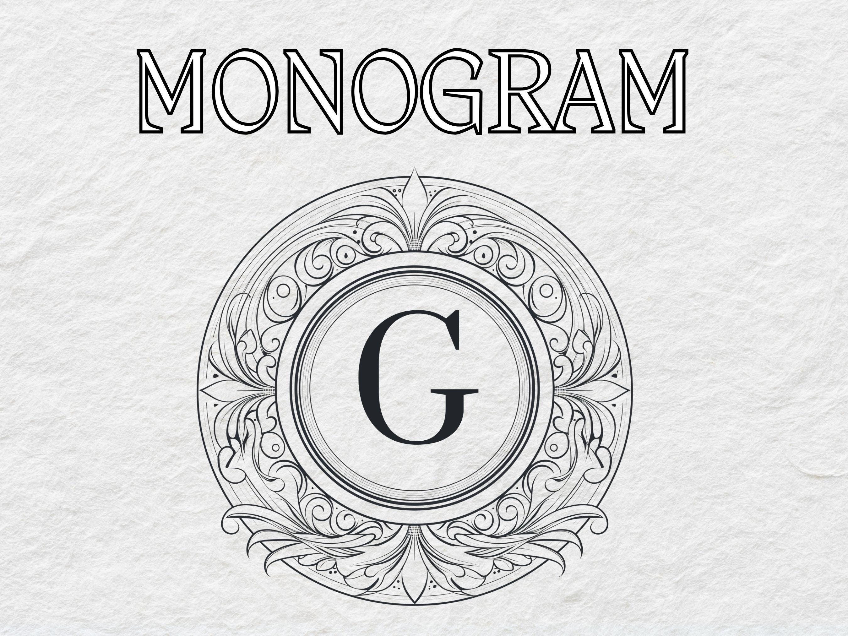 Monogram SVG Letter G, Personalized Initial Design for Crafting, Home ...