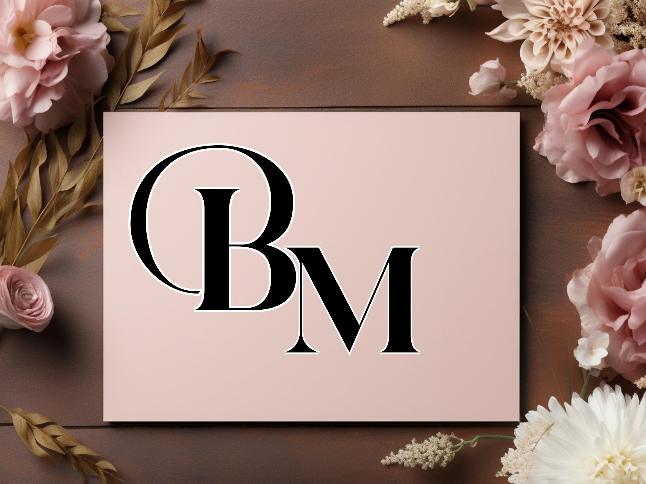 Monogram BM Digital Download, Customizable Monogram Art With BM ...