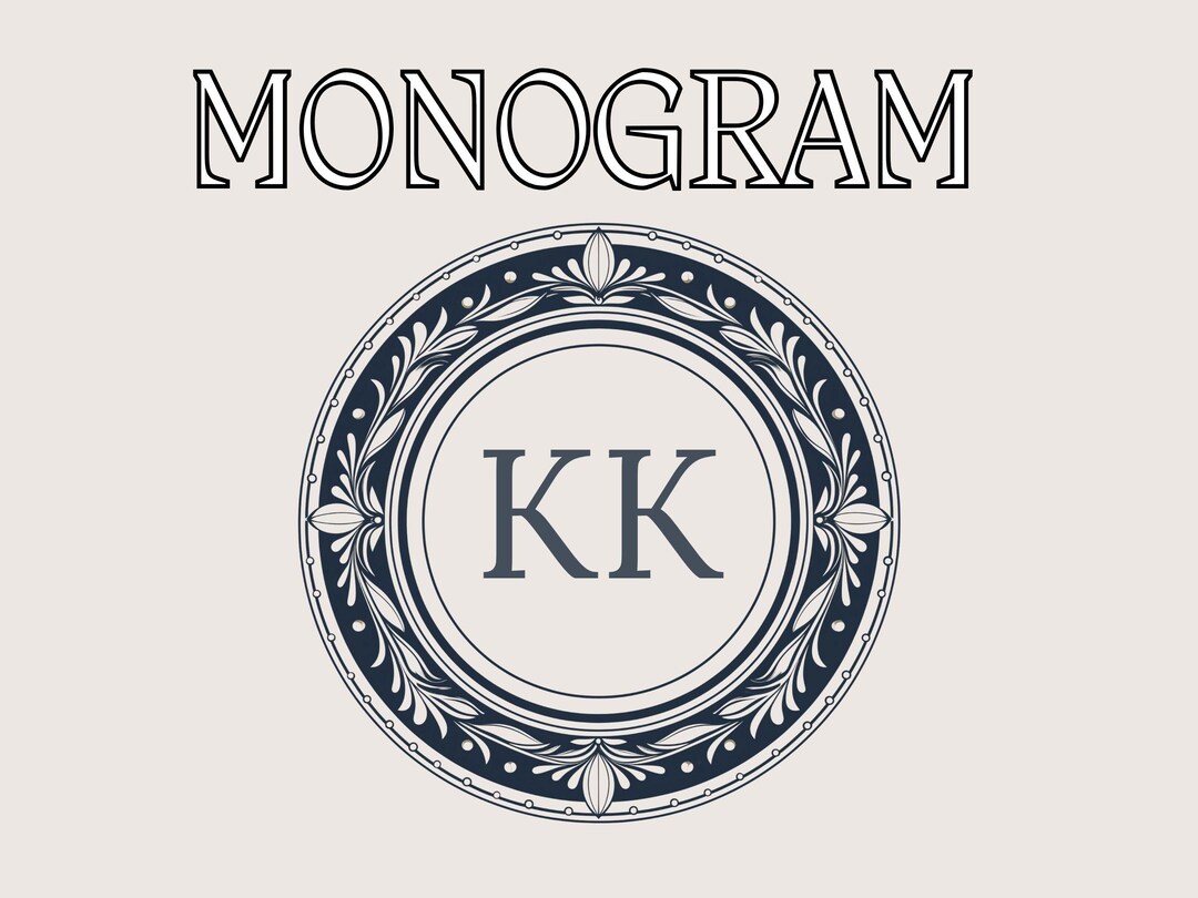 Monogram KK Digital Download, Custom Monogram Art With KK Initials for ...
