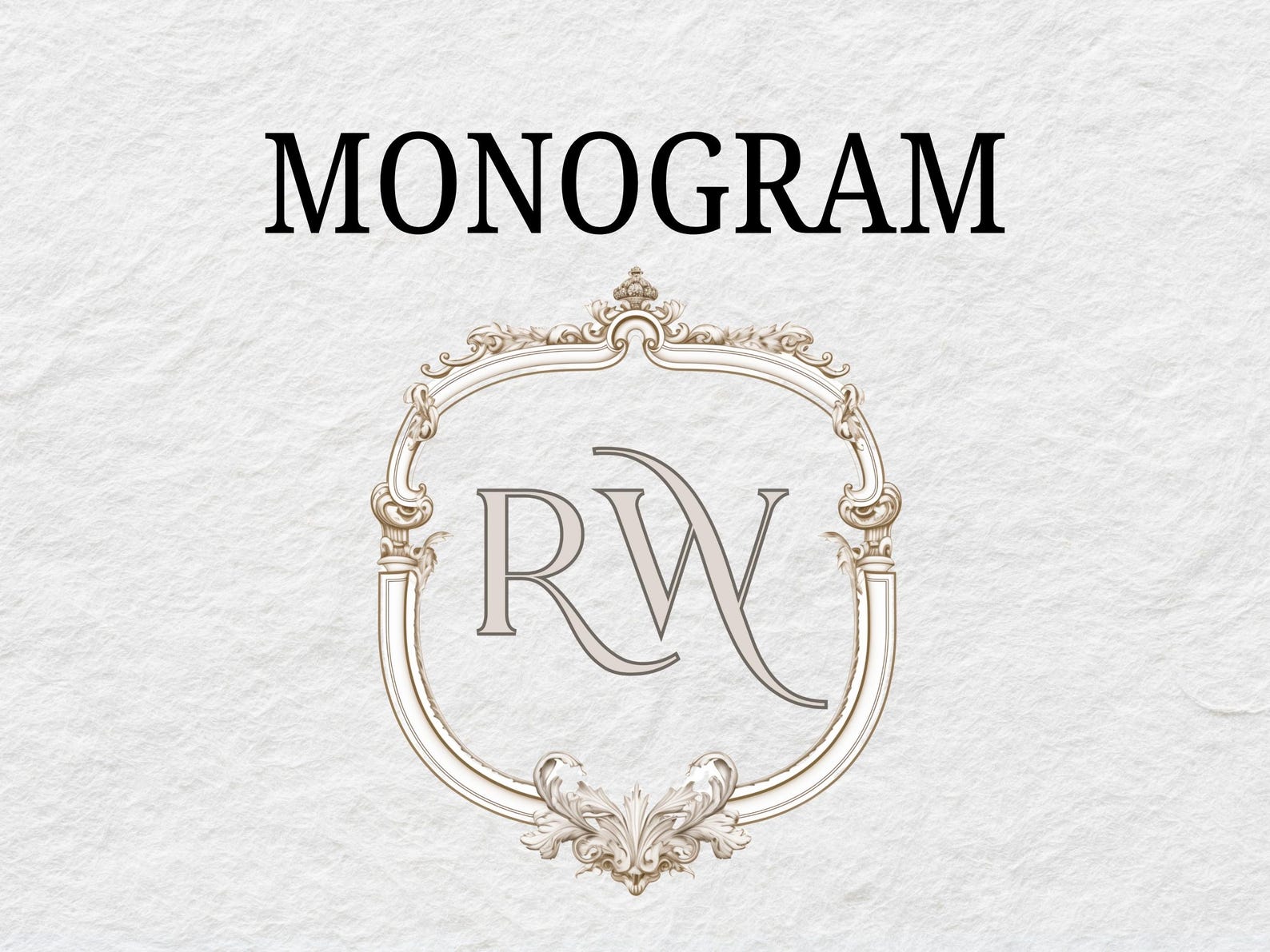 Monogram RW Digital Download - Custom Monogram Art for Personalized ...