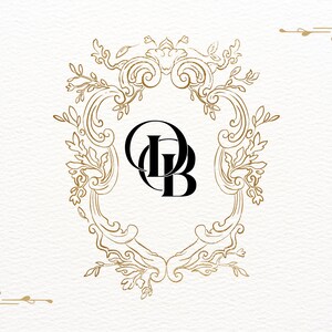 Monogram DB Digital Download, Custom Monogram Art With DB Initials for ...