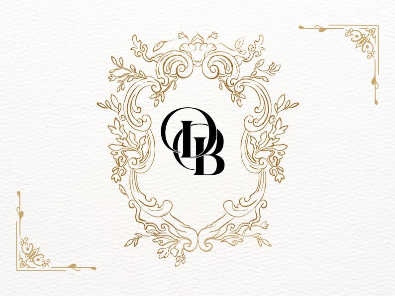 Monogram DB Digital Download, Custom Monogram Art With DB Initials for ...