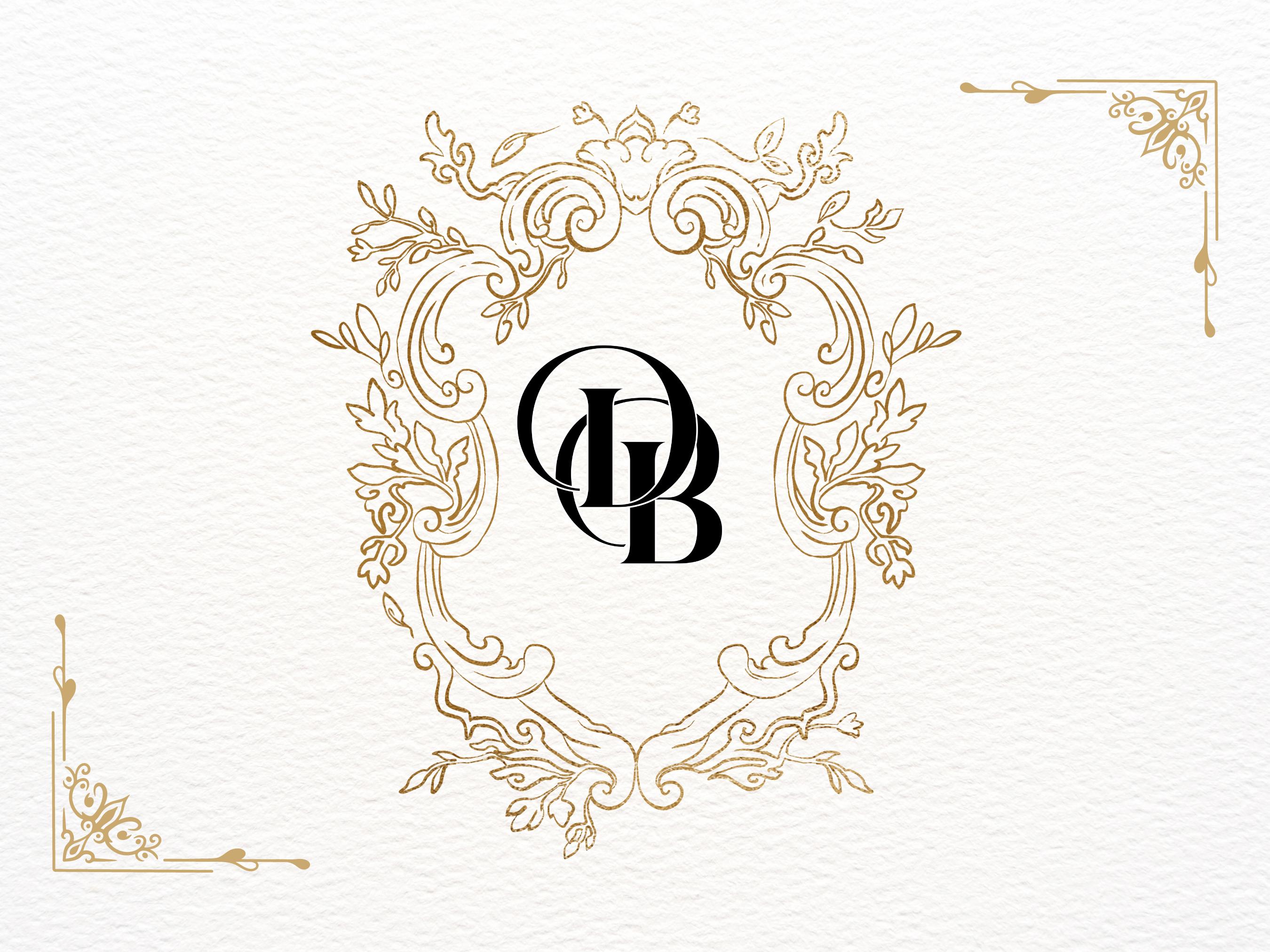 Monogram DB Digital Download, Custom Monogram Art With DB Initials for ...