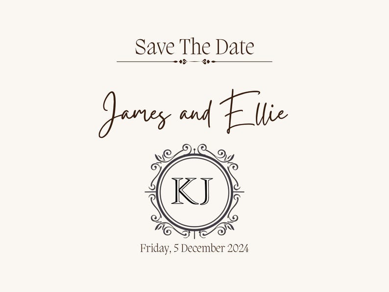 Monogram KJ Digital Download, Custom Monogram Art With KJ Initials for ...