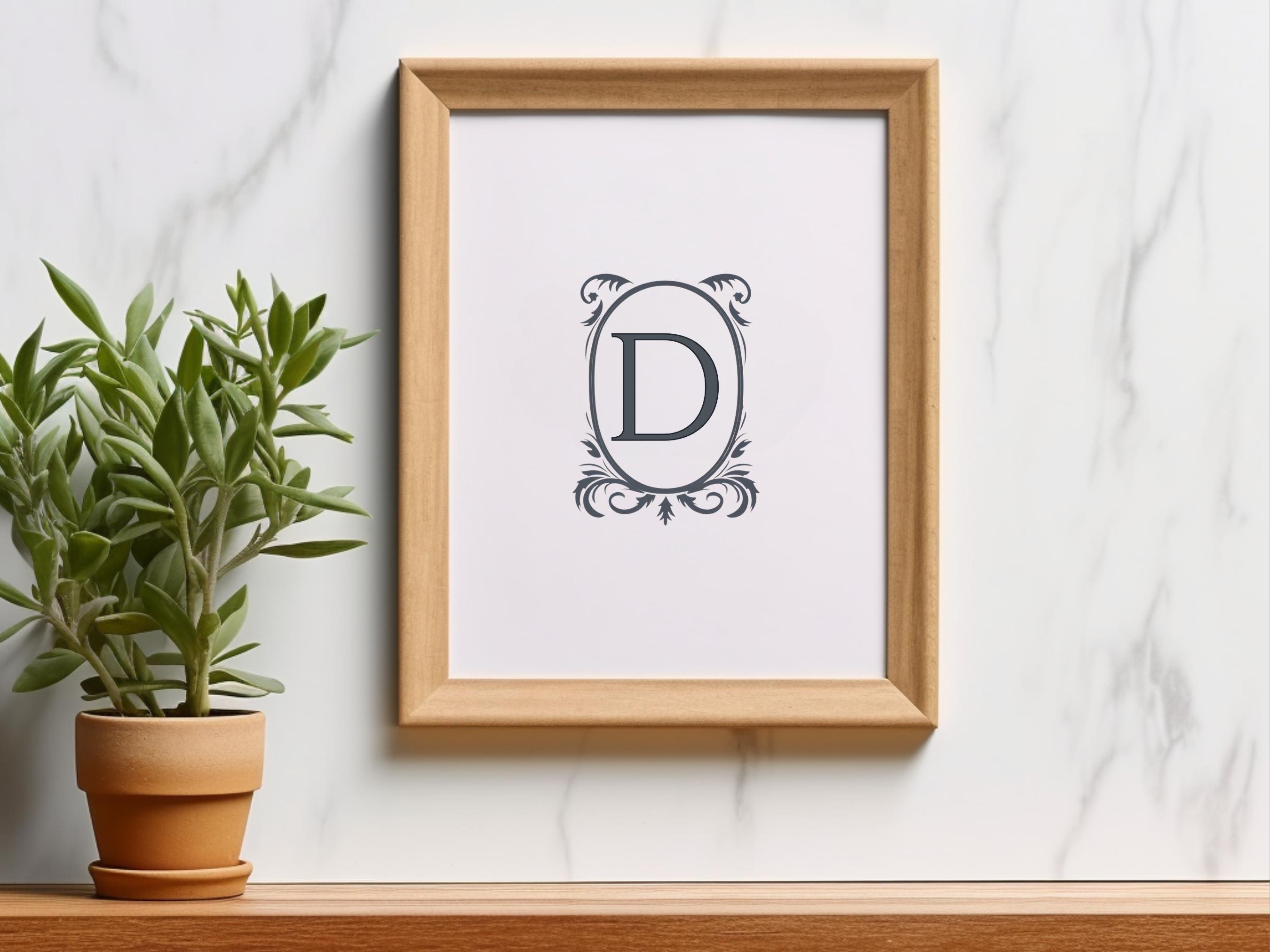 Stylish Monogram Letter D Digital SVG, Monogram Design Download ...