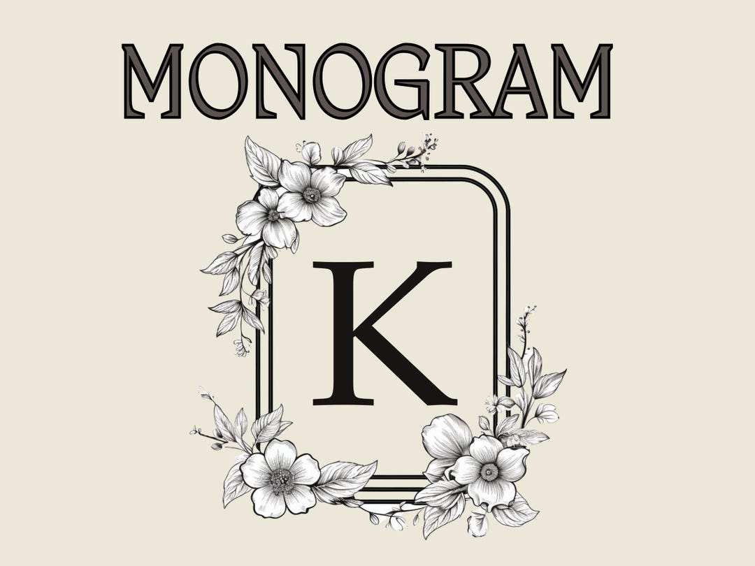 K Monogram SVG, Instant Download, DIY Crafts, Personalized Gifts, High ...