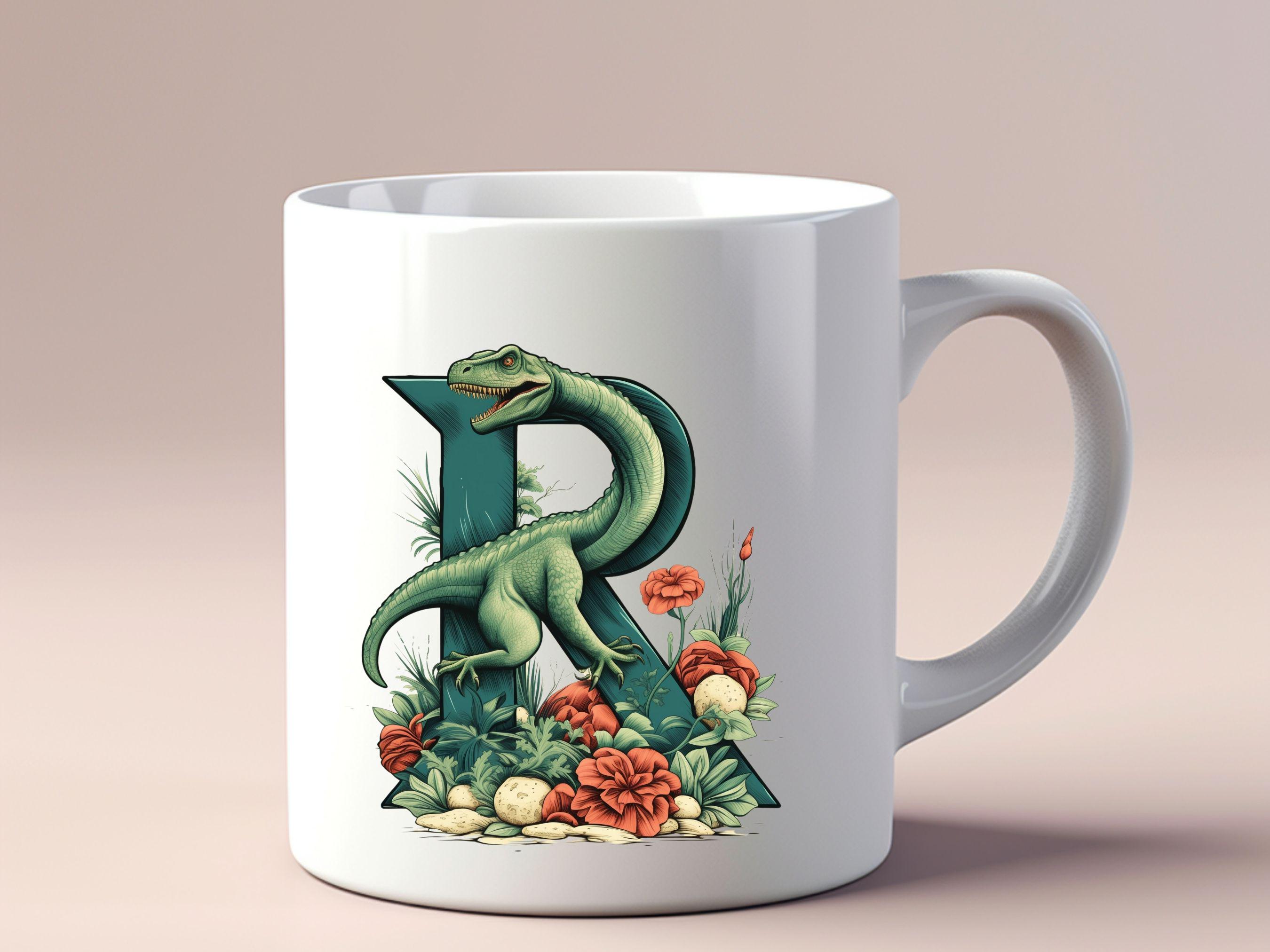 Letter R Dinosaur Monogram SVG Instant Download, Dinosaur Alphabet ...