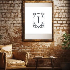 Stylish Monogram Letter I Digital SVG, Monogram Design Download ...