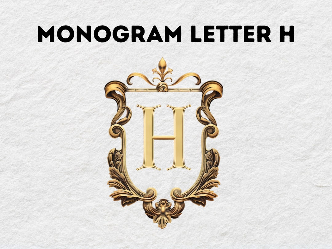 Stylish Monogram Letter H Digital SVG, Monogram Design Download ...