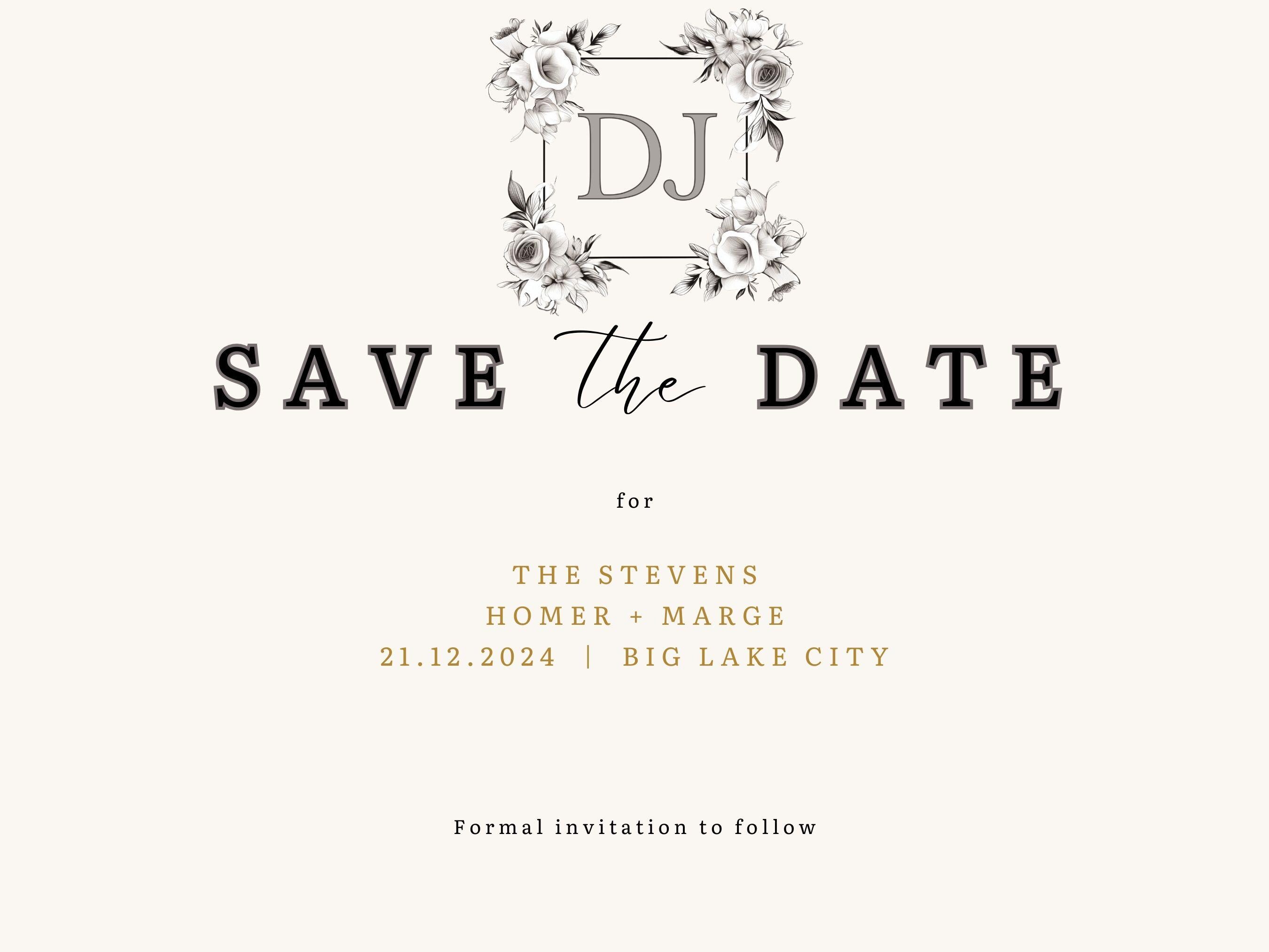 Monogram DJ Digital Download, Custom Monogram Art With DJ Initials for ...