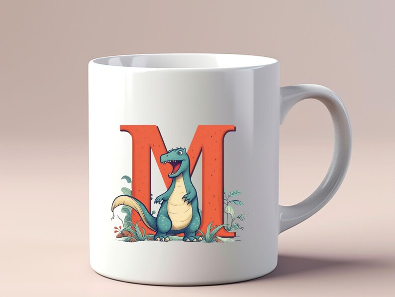 Letter M Dinosaur Monogram SVG Instant Download, Dinosaur Alphabet ...