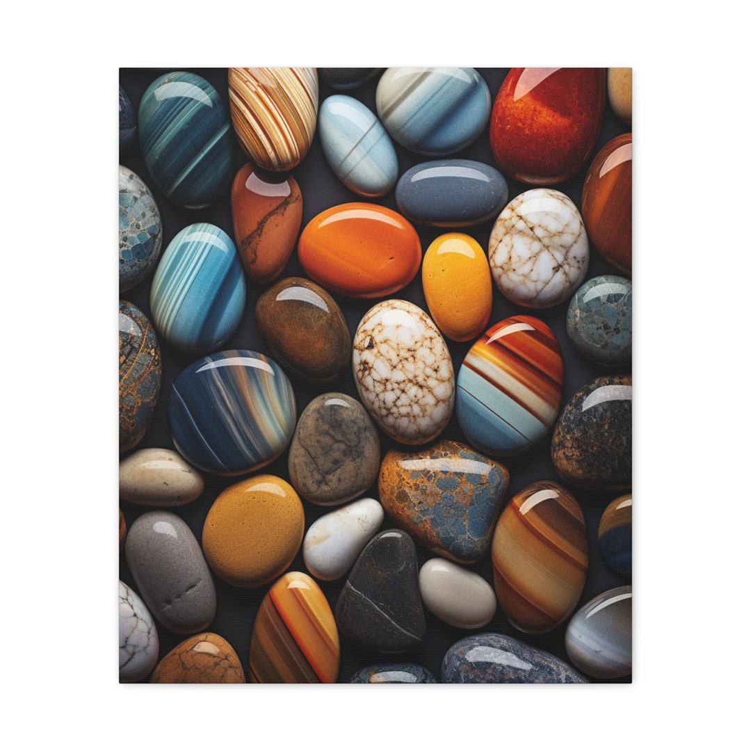 Canvas Gallery Wraps, Stones of Splendor: Capturing Natural Elegance - Etsy