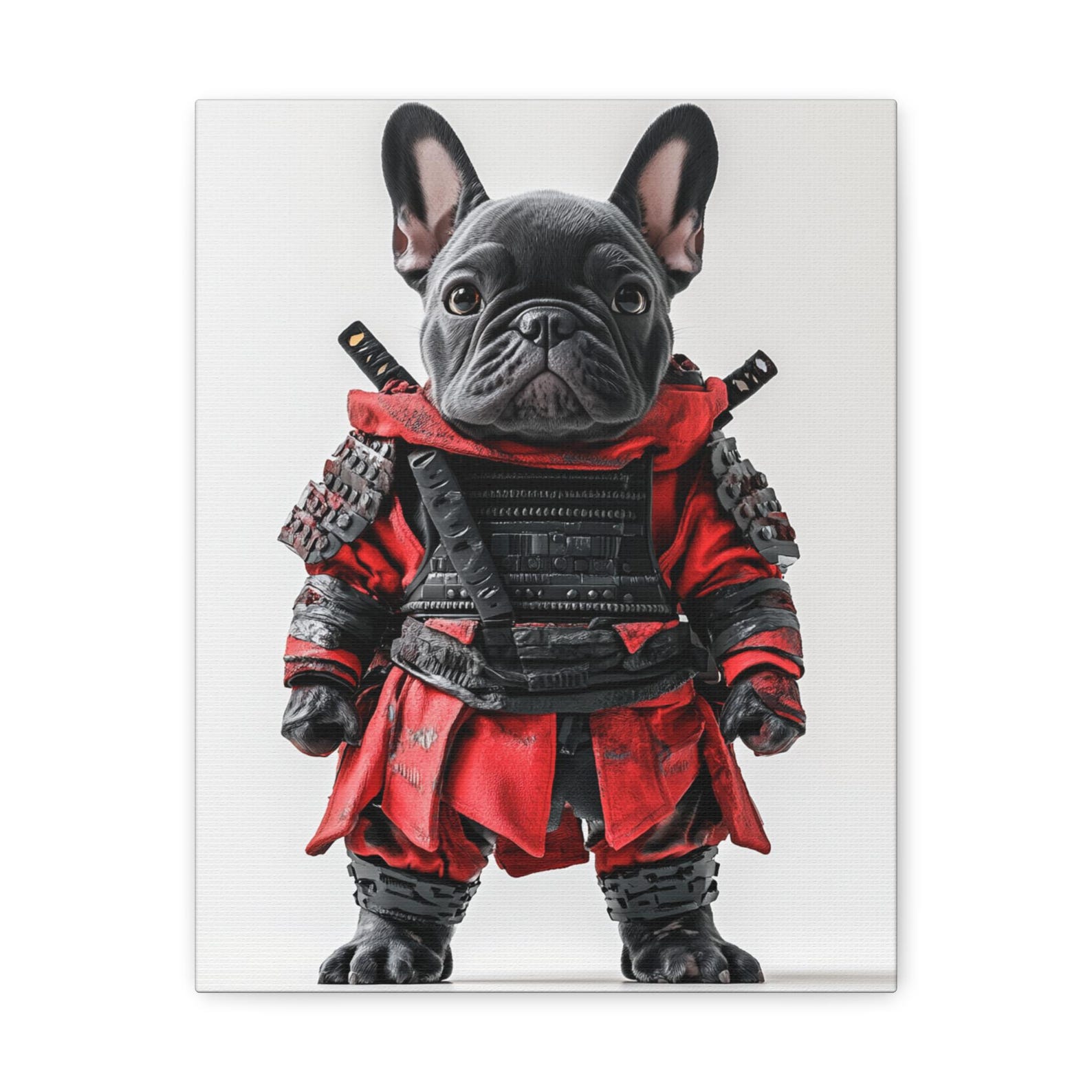 French Bulldog Samurai, Canvas Gallery Wraps - Etsy
