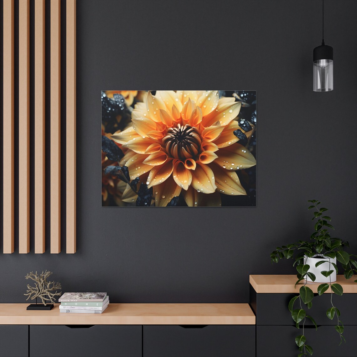 Canvas Gallery Wraps Floral Delight: Stunning Close-up Flower - Etsy