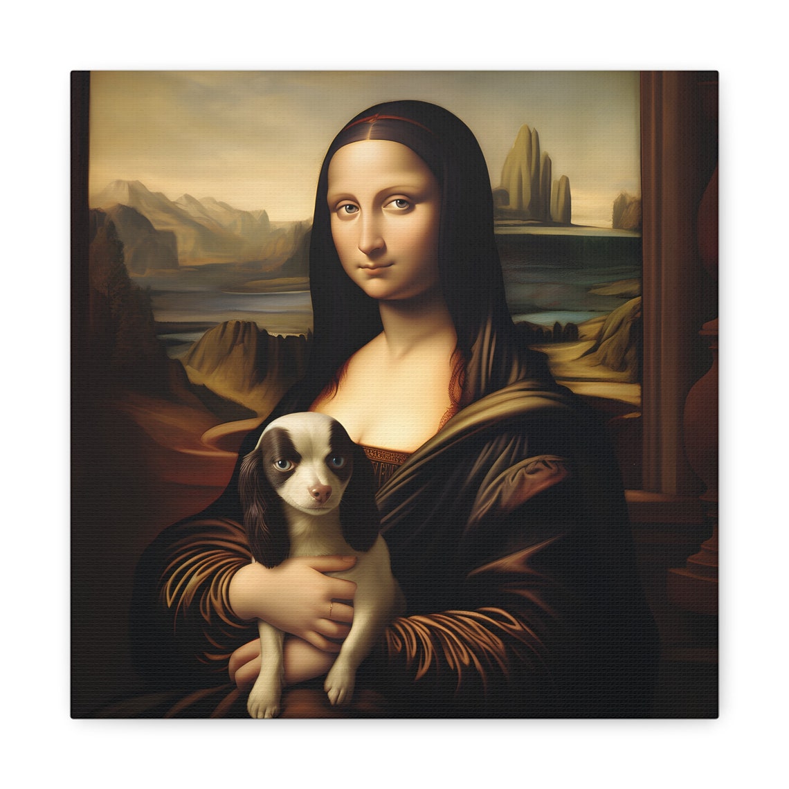 Canvas Gallery Wraps, Mona Lisa and Her Mischievous Companion ...