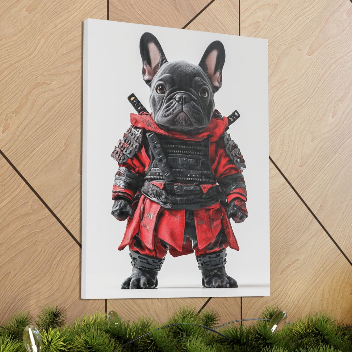 French Bulldog Samurai, Canvas Gallery Wraps - Etsy