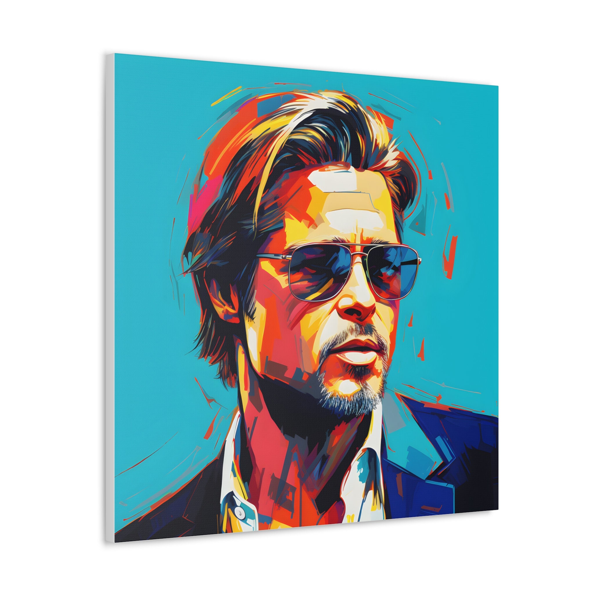 Canvas Gallery Wraps Hollywood Star: Pop Art Tribute to Brad - Etsy