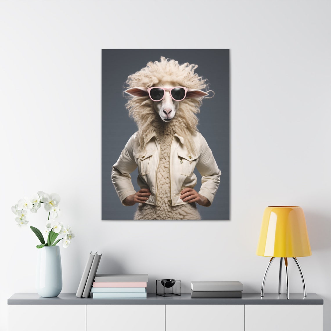 Canvas Gallery Wraps Sheep Starlet: When Fame Meets Fleece - Etsy