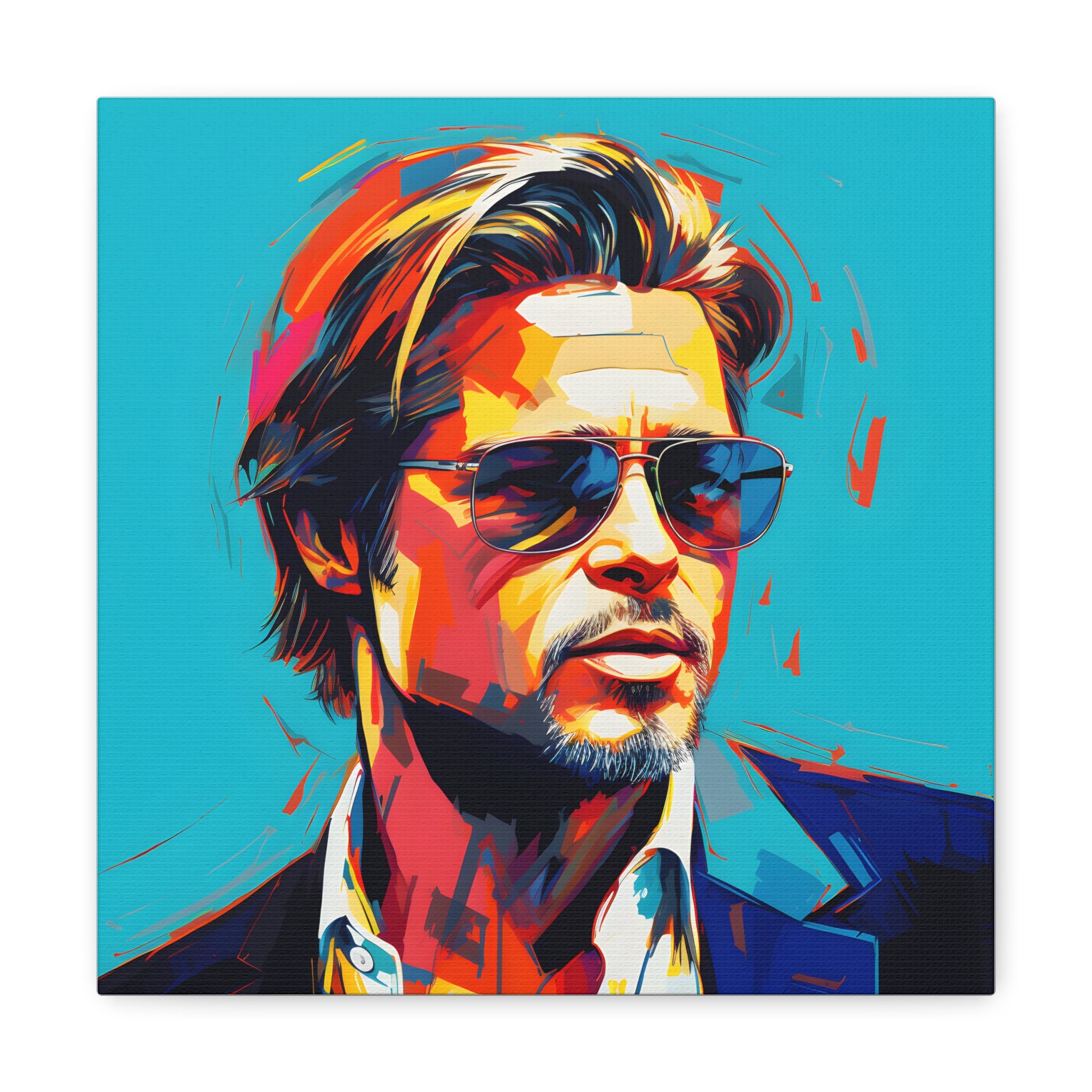 Canvas Gallery Wraps Hollywood Star: Pop Art Tribute to Brad - Etsy