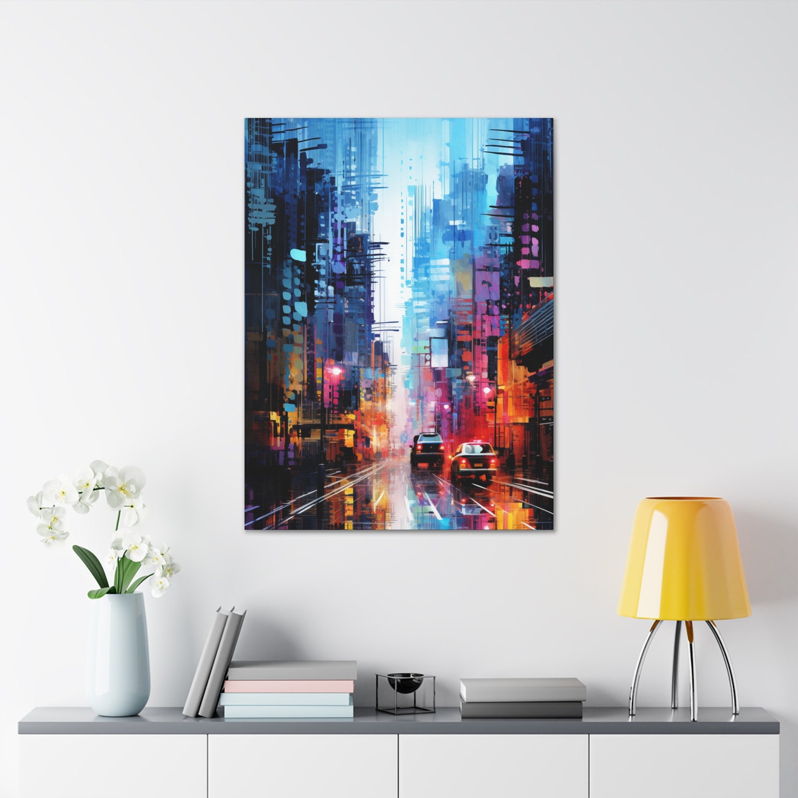 Canvas Gallery Wraps, Skylines in Distortion: Exploring Glitch Art - Etsy