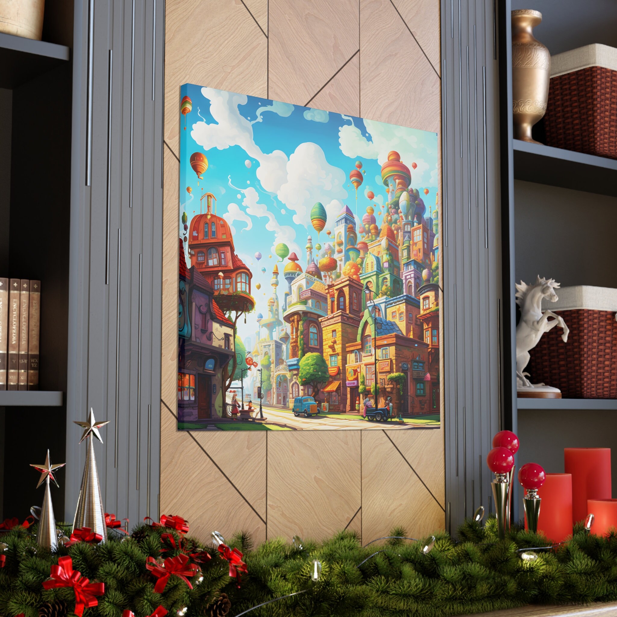 Canvas Gallery Wraps City Dreams: Fun and Playful Tall House - Etsy