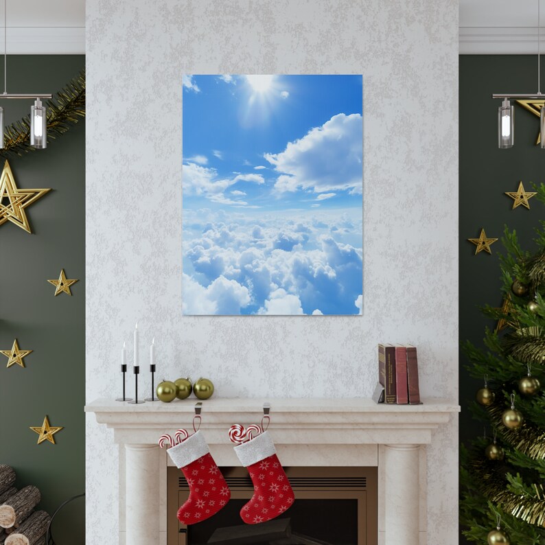 Canvas Gallery Wraps, Vivid Horizons: Exploring Depths in the Blue Sky Above - Etsy