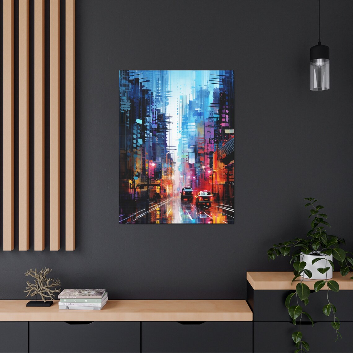 Canvas Gallery Wraps, Skylines in Distortion: Exploring Glitch Art - Etsy