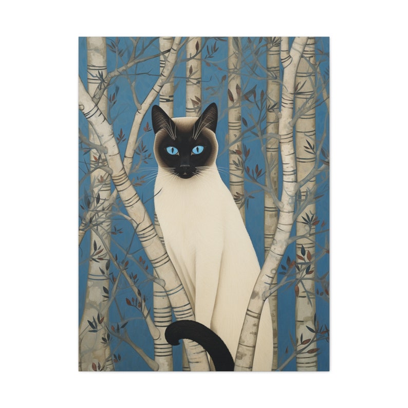 Canvas Gallery Wraps, Whiskers and Shadows: Siamese Cat in Art - Etsy