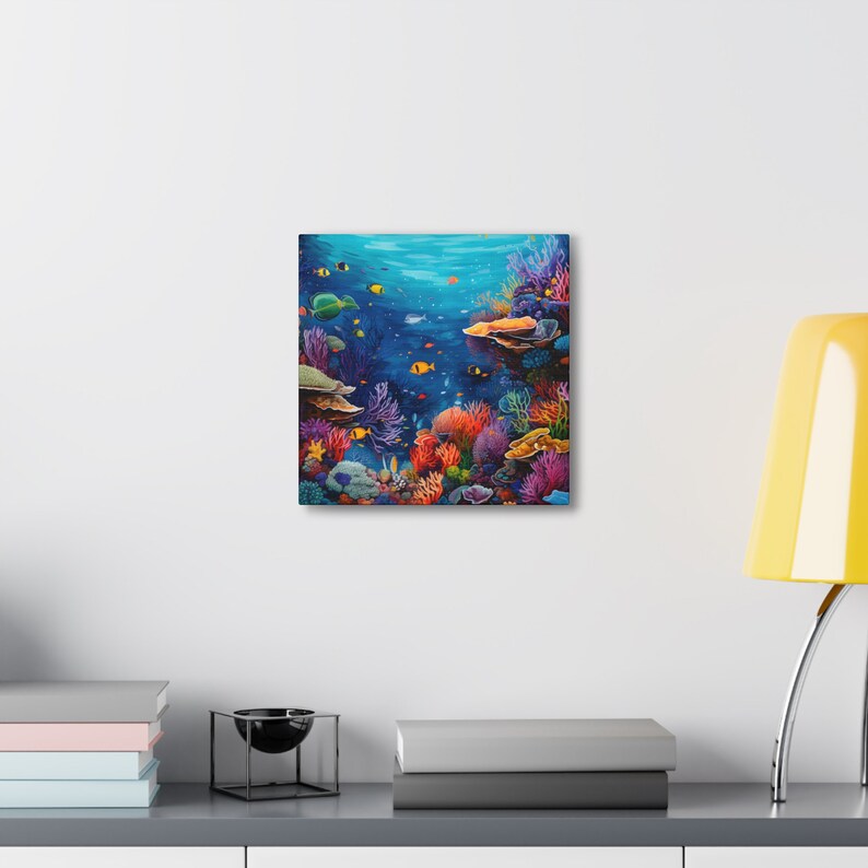 Canvas Gallery Wraps Dive Into Color: A Playful Canvas of - Etsy