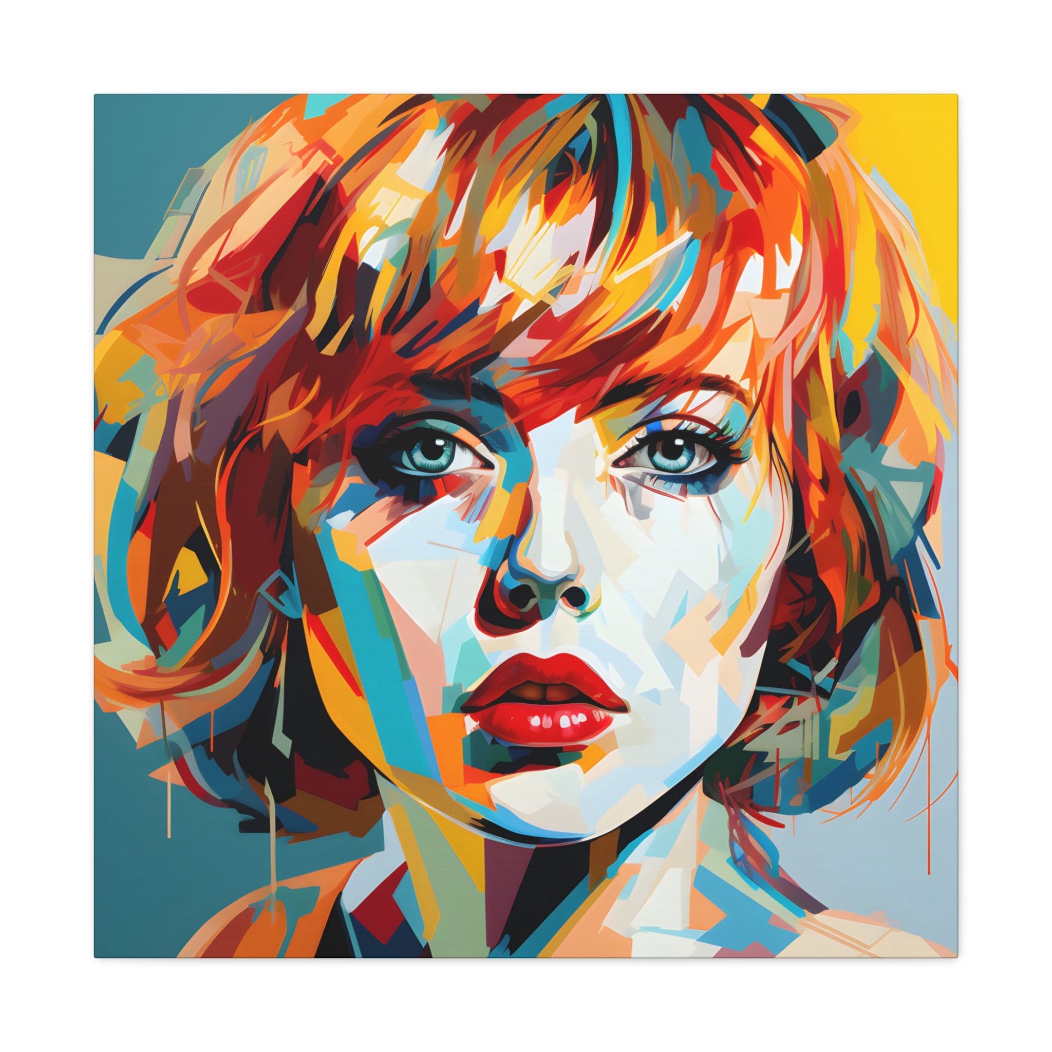 Canvas Gallery Wraps, Starlet in Pop Colors: Scarlet Johansson Artwork ...