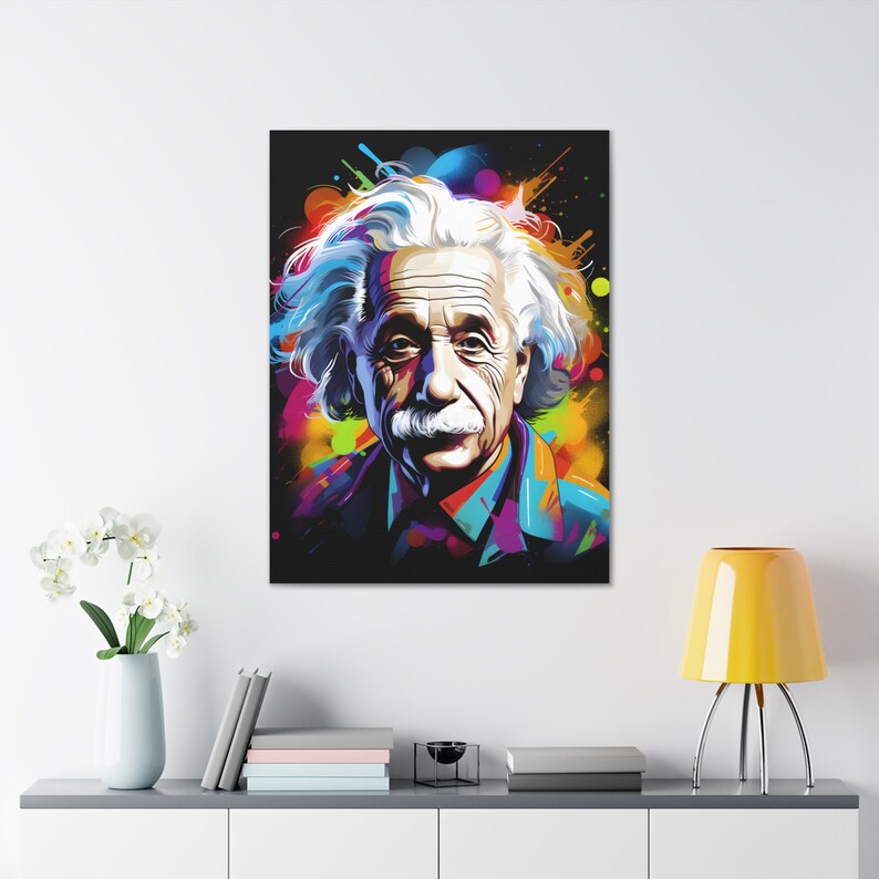 Canvas Gallery Wraps, Abstract Einstein Wall Decor - Contemporary ...
