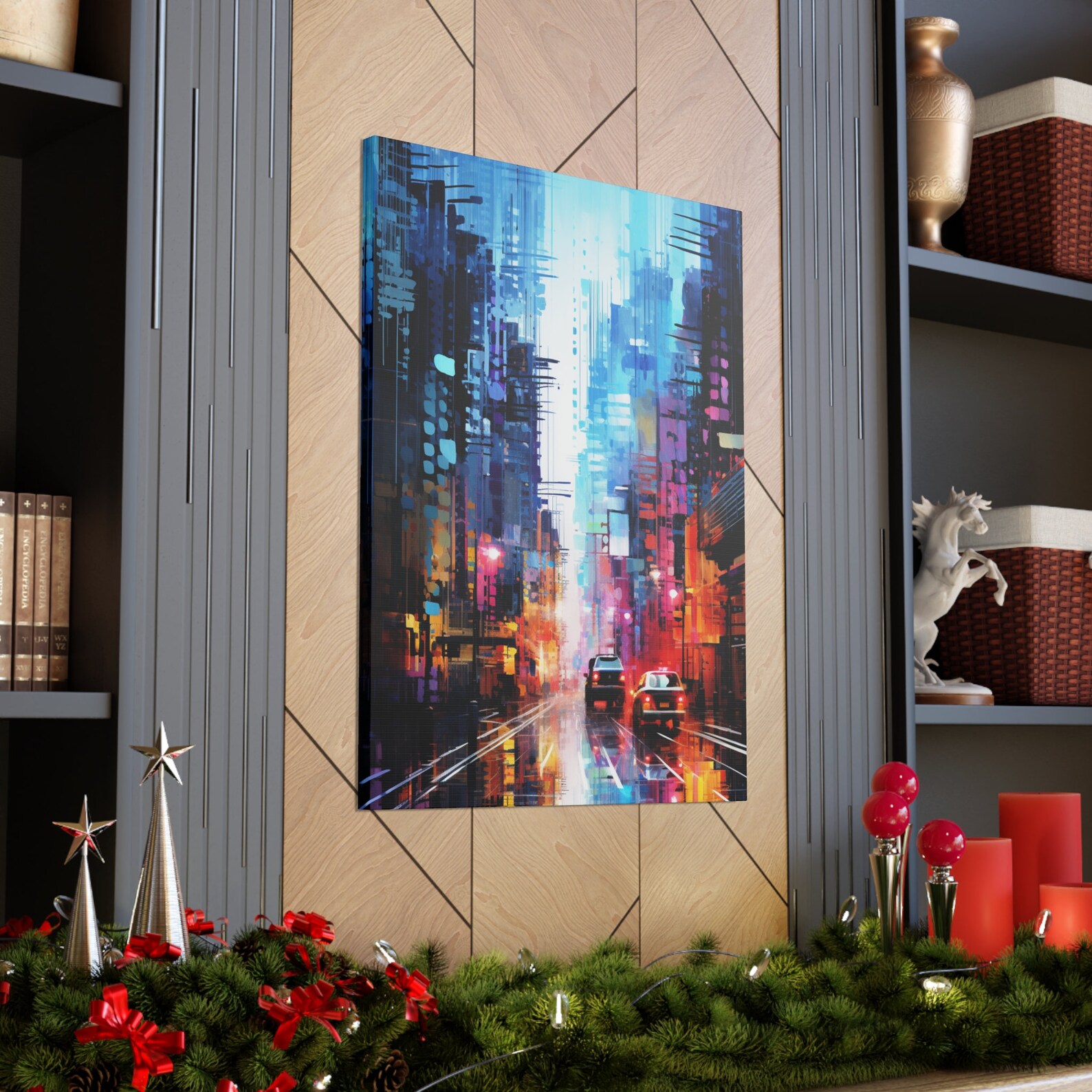 Canvas Gallery Wraps, Skylines in Distortion: Exploring Glitch Art - Etsy