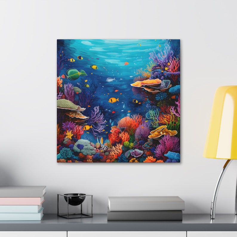 Canvas Gallery Wraps Dive Into Color: A Playful Canvas of - Etsy