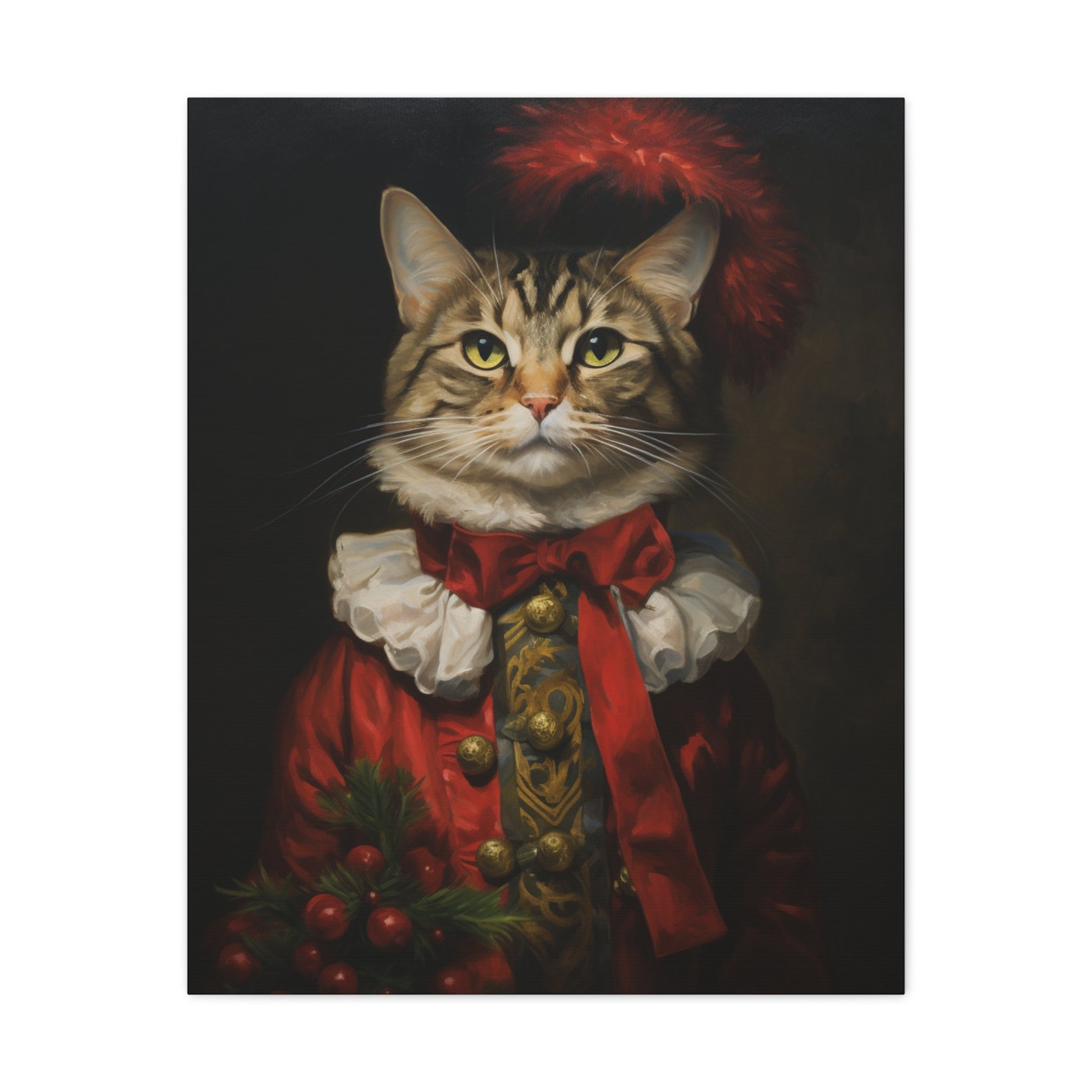 Canvas Gallery Wraps, Christmas Magic With Meow-na Lisa. - Etsy