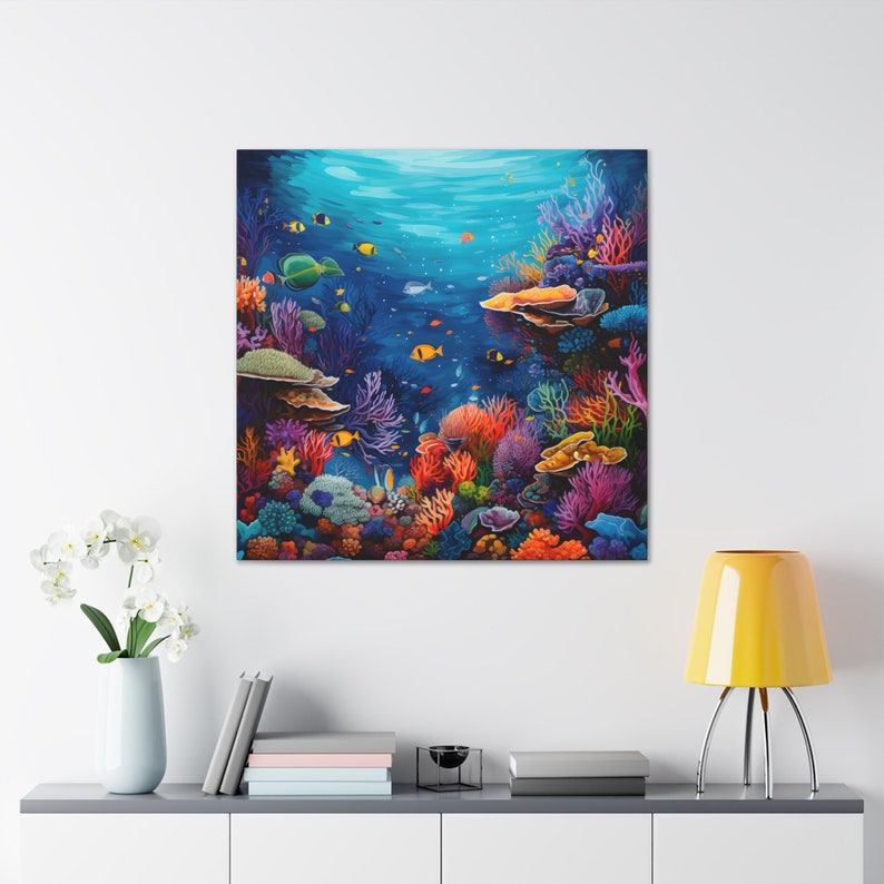 Canvas Gallery Wraps Dive Into Color: A Playful Canvas of - Etsy