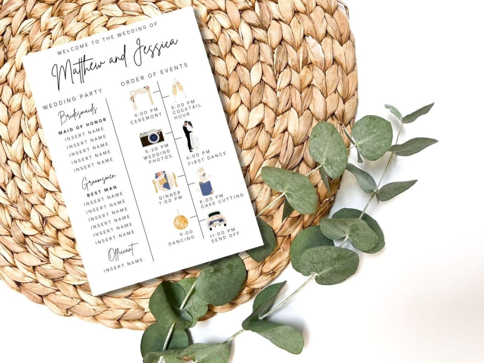 Infographic Wedding Program Template Wedding Program Template Ceremony ...