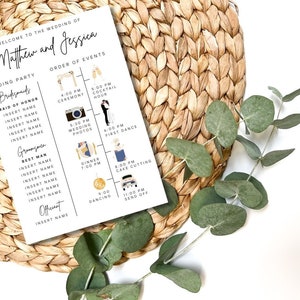 Infographic Wedding Program Template Wedding Program Template Ceremony ...