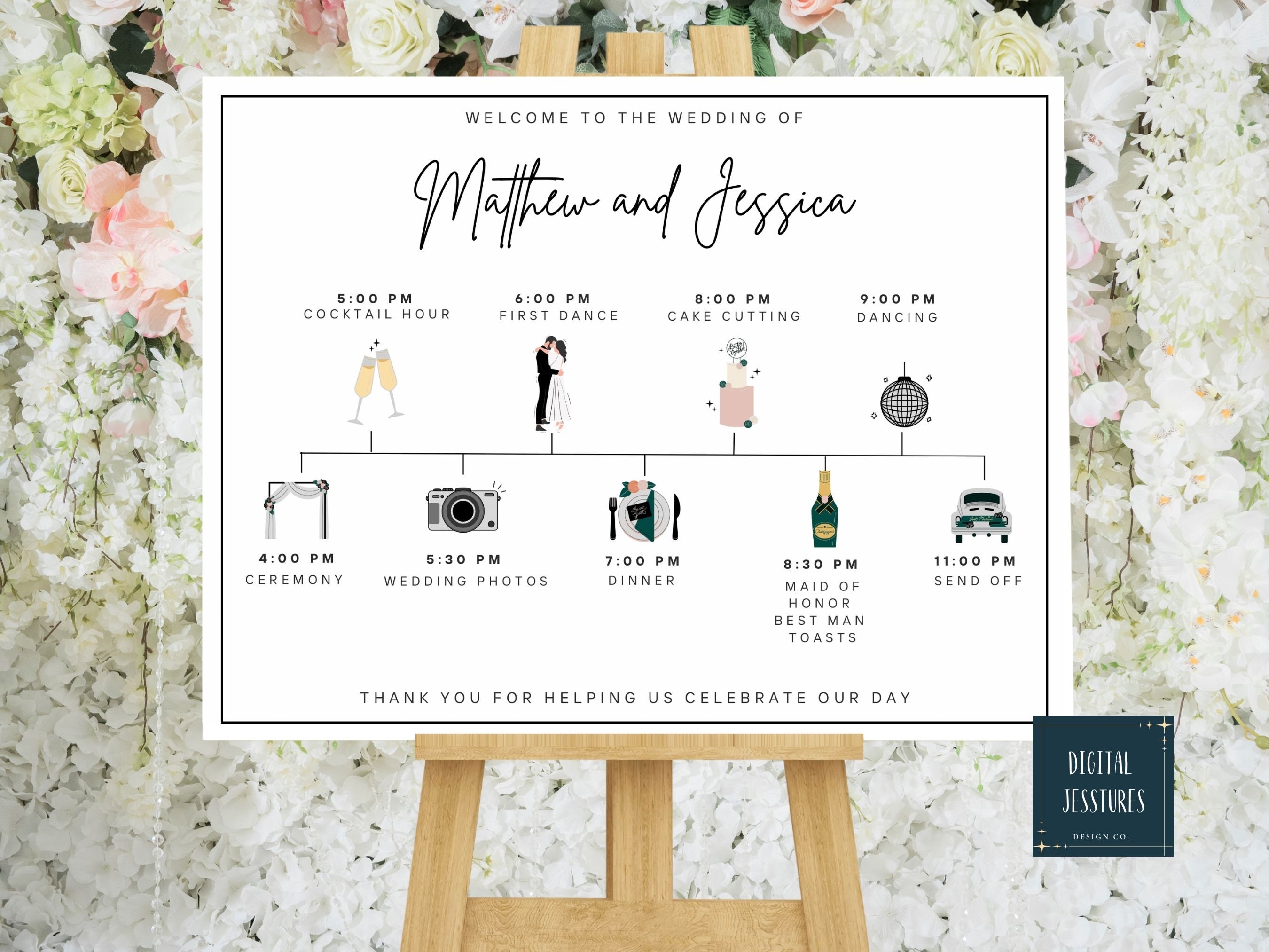 Infographic Wedding Itinerary Wedding Timeline Wedding Program Wedding ...
