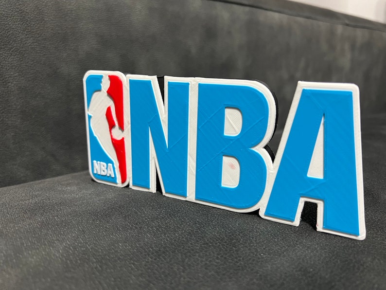 3D NBA Logo Sign - Etsy