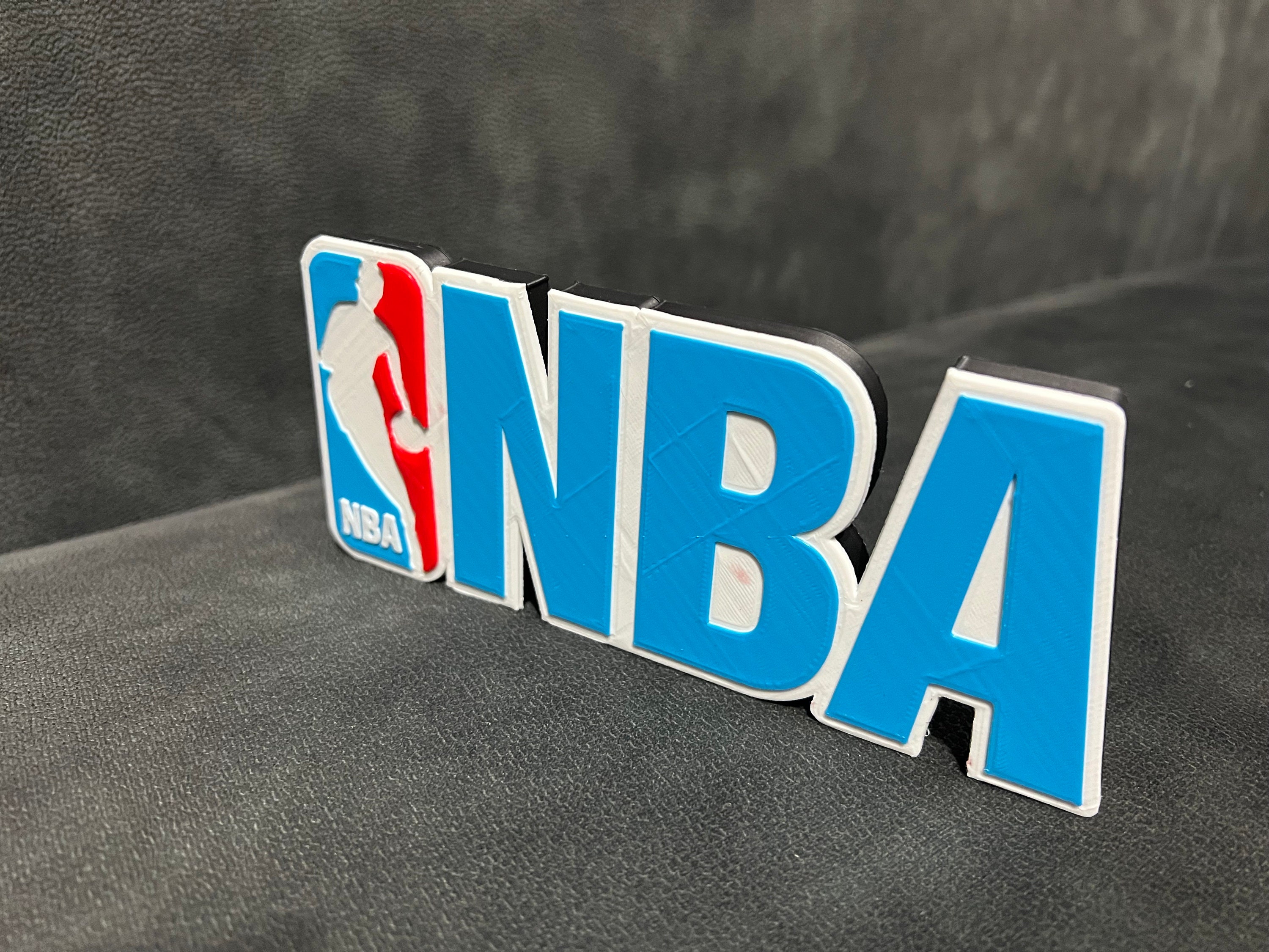 3D NBA Logo Sign - Etsy