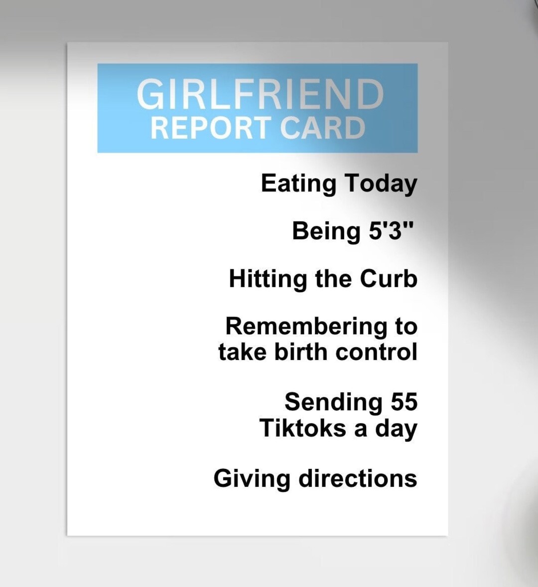 Report Card DIY Gift for Her - Etsy