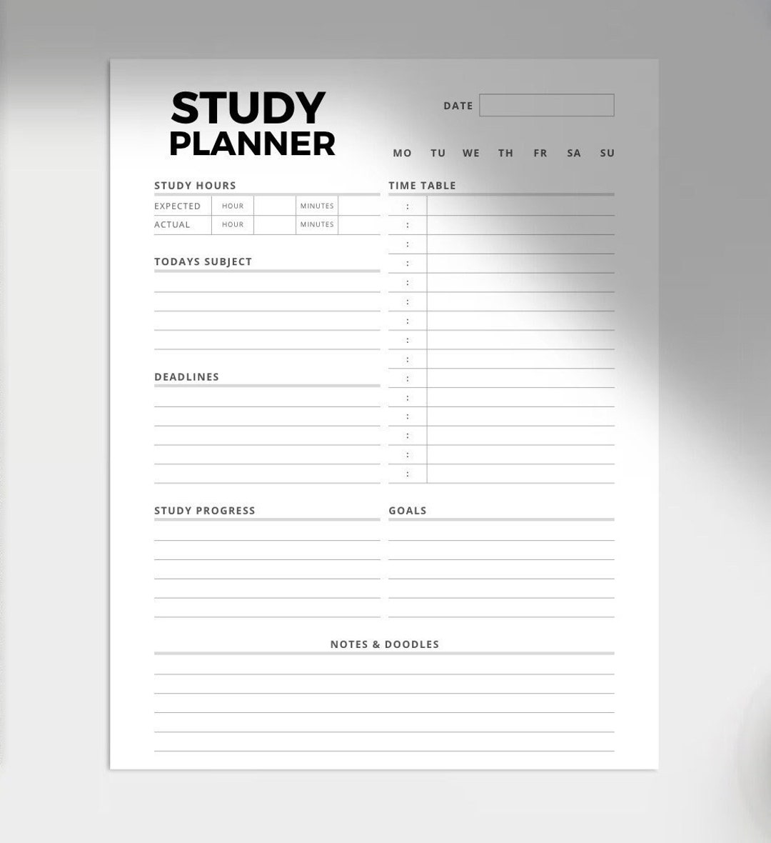 Student Planner Study Organizer - Etsy