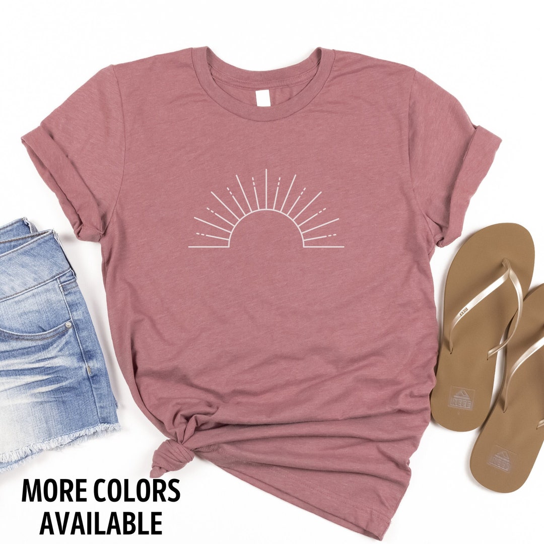 Tulum Boho Chic Sunset Tee Boho Minimalist Sunset T-shirt - Etsy