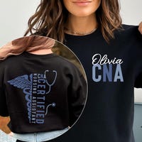 CNA Nurse Sweatshirt, Certified Nursing Assistant Crewneck, CNA Shirt ...