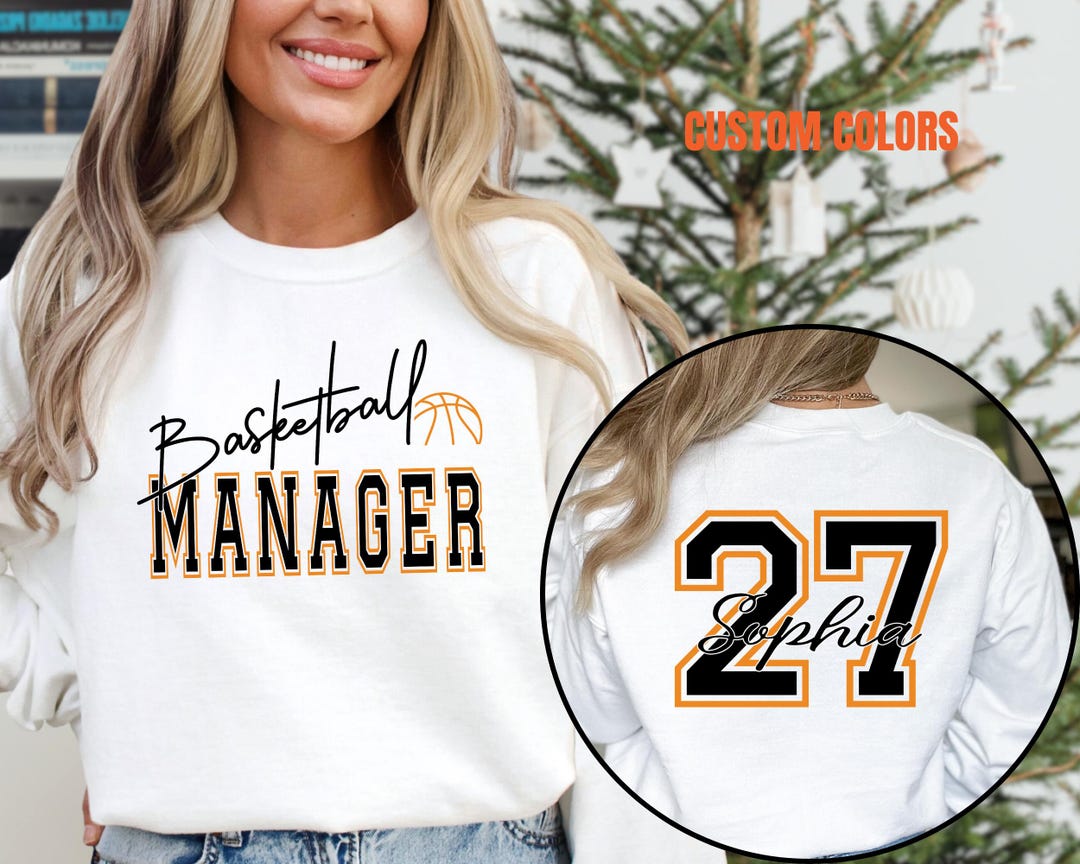 Personalized Manager Sweatshirt, Basketball Manager Hoodie Crewneck ...