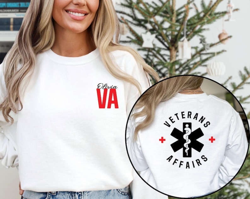 Personalized VA Nurse Sweatshirt, Veterans Affairs Nurse Hoodie ...