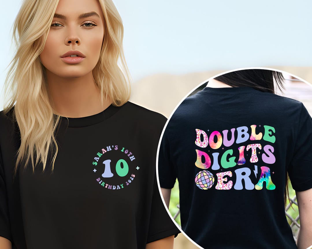 Personalized Double Digits Birthday Shirt: 10th Birthday Girl or Boy - Etsy