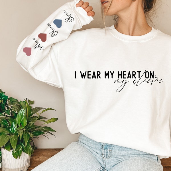 Heart on My Sleeve Sweatshirt - Etsy
